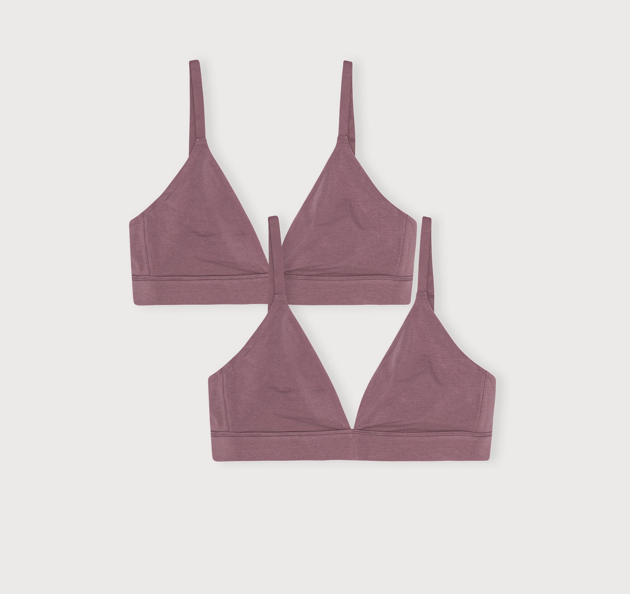 Core Triangle Bralette 2-pack | Kun DKK 620 | Organic Basics